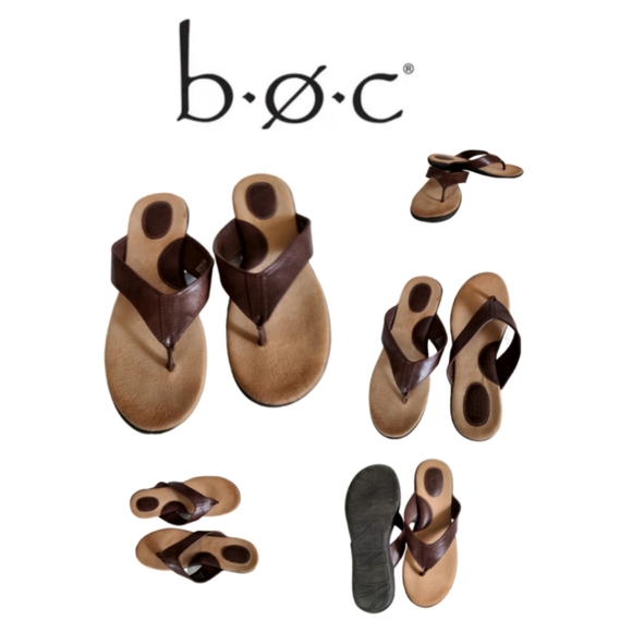 boc | Shoes | Boc Brown Vegan Comfort Flip Flop Sandals | Poshmark